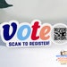 QR Code Vote Sticker for Car, 5.25" Vote Bumper Sticker, Register to ...