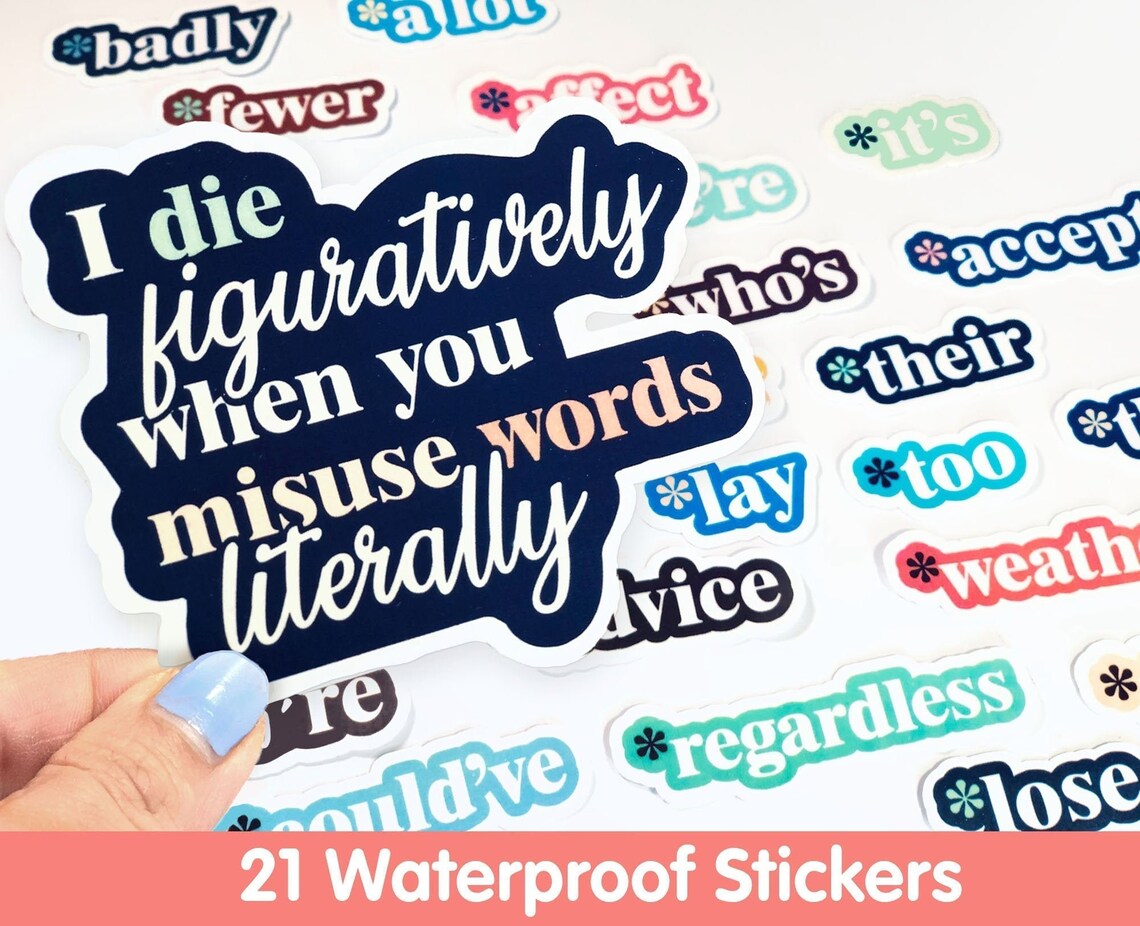 Grammar Sticker Set Waterproof Stickers for Hydroflask - Etsy UK