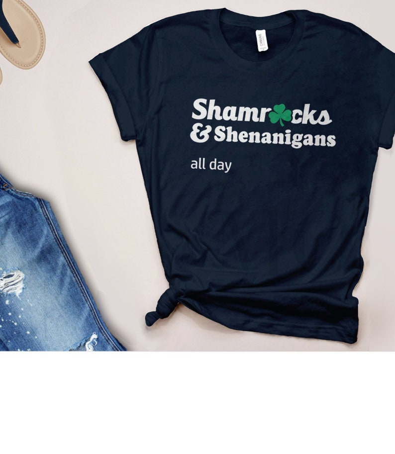 Shamrocks And Shenanigans Shirt Women St Patrick Day Shirt Etsy