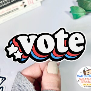 Vote Sticker Pack, 2024 Voting Sticker Set, WATERPROOF Vinyl Decals ...