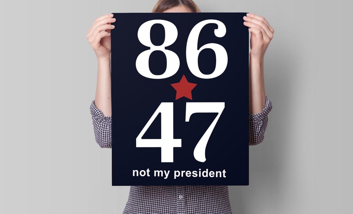 86 47 Anti Trump Sign PRINTABLE, Womens March Sign Download, Political ...