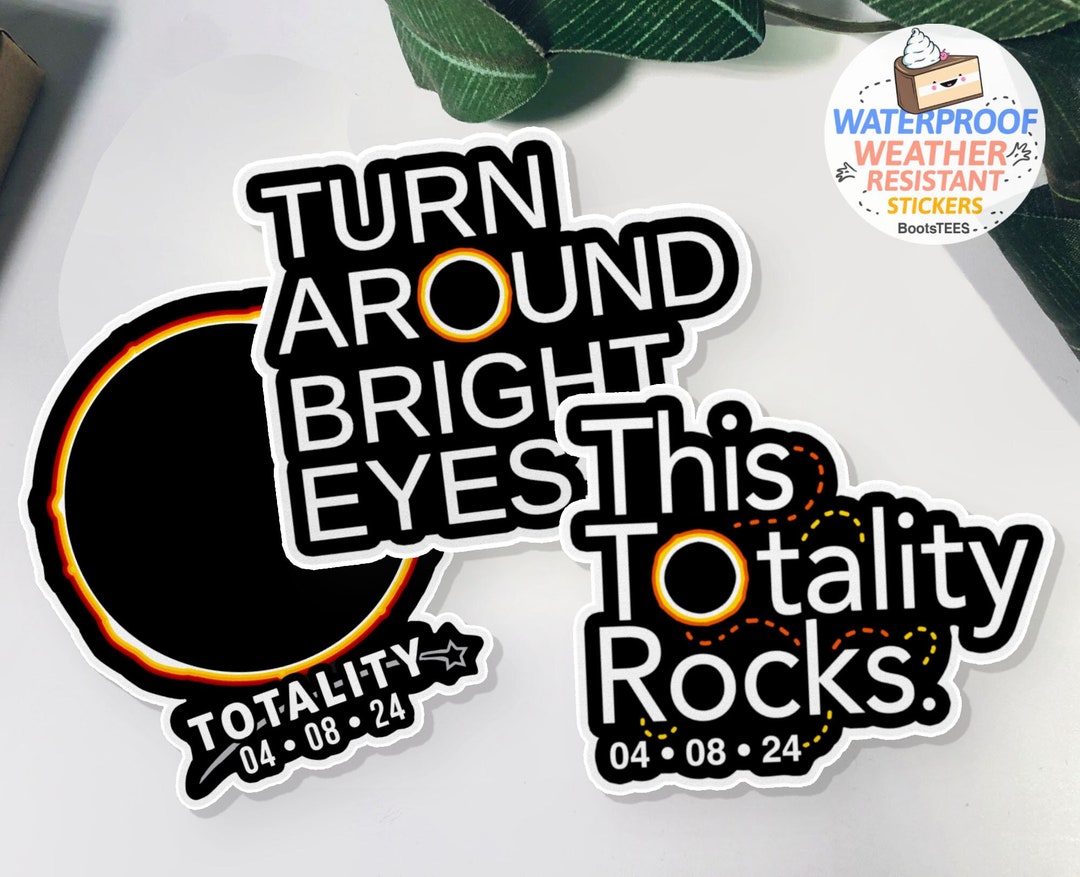 2024 Eclipse Stickers for Laptop or Water Bottle, Total Solar Eclipse ...