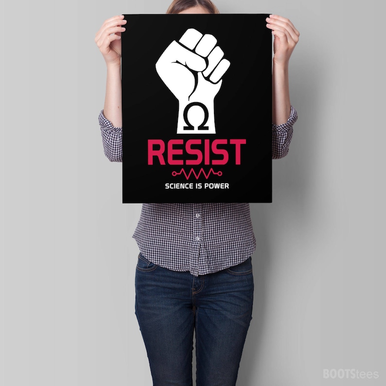 Resist Poster PRINTABLE, March for Science Poster | Resist Sign ...