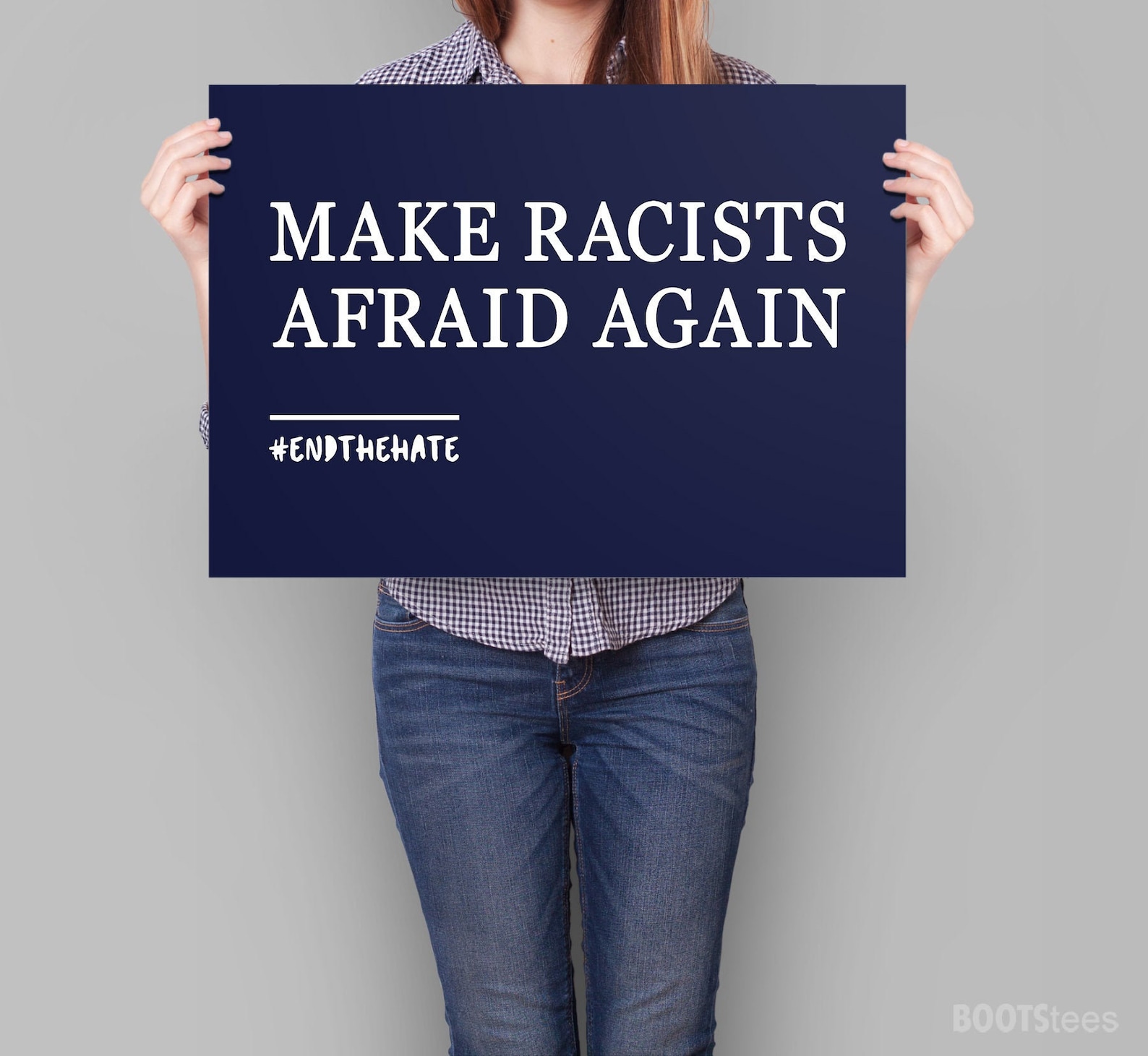 Anti Racism Poster PRINTABLE Protest Sign Make Racists | Etsy