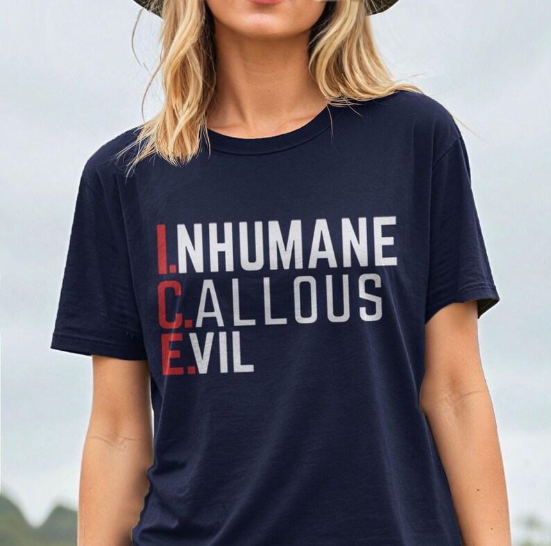 Anti ICE Acronym Shirt: Immigrant Rights Protest Graphic Tee - Etsy
