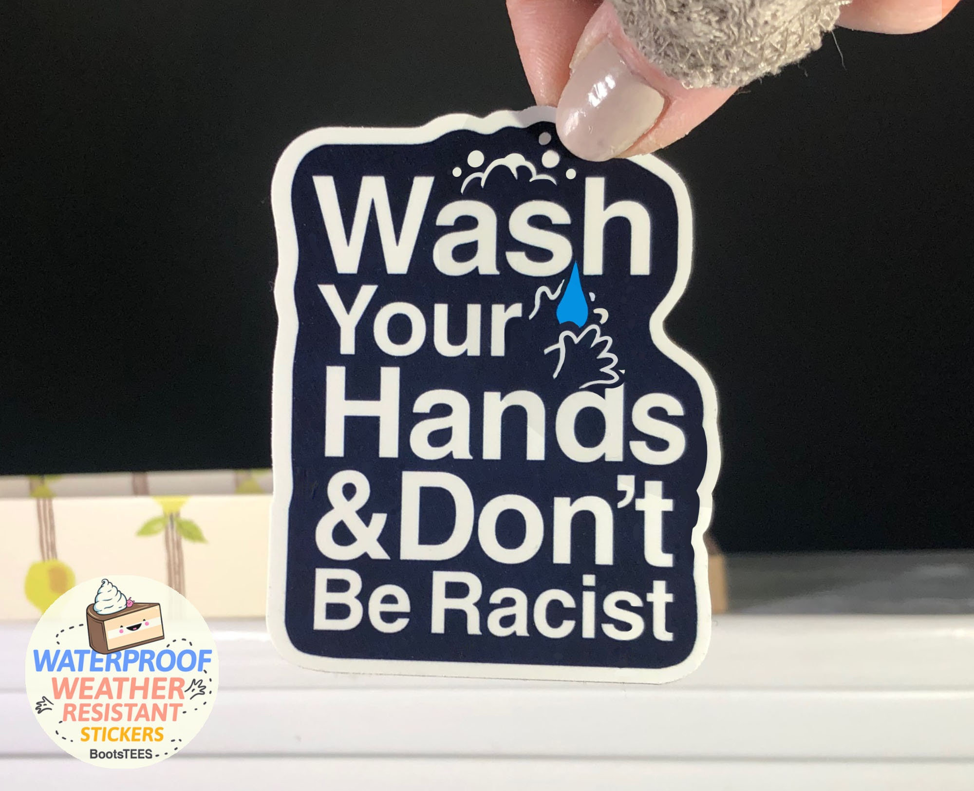 Wash Your Hands Sticker Anti Racism Sticker for Water Bottle - Etsy