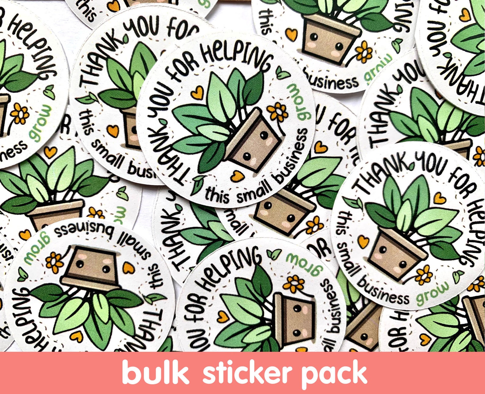 1.67 Cute Thank You Stickers for Small Business packing | Etsy