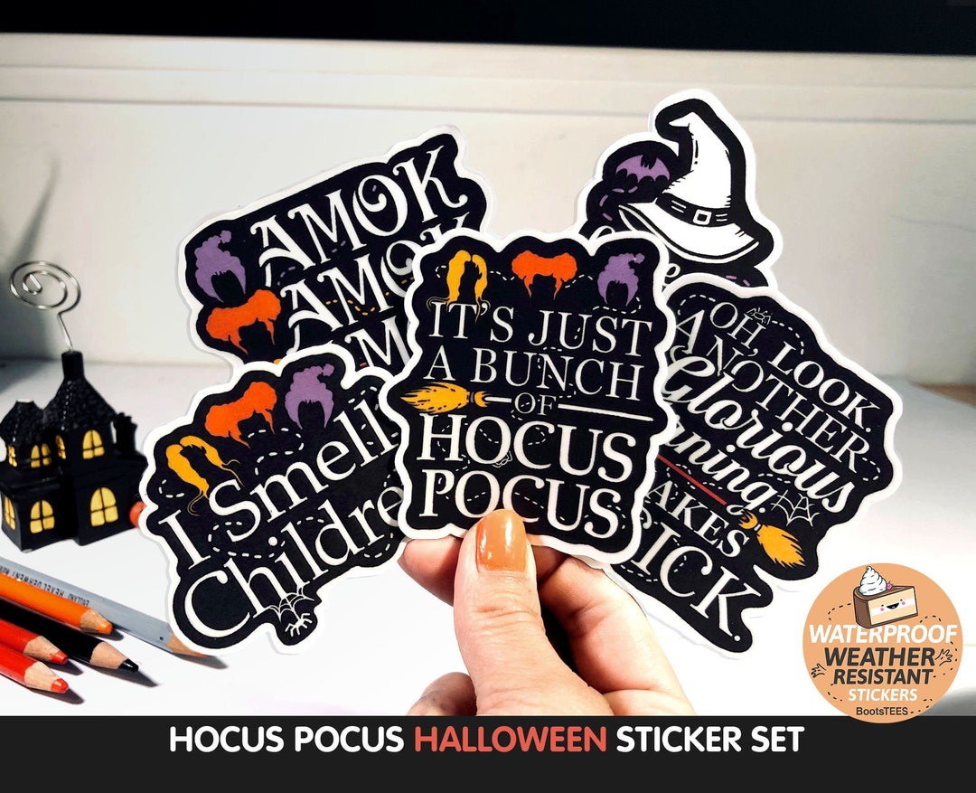 Hocus Pocus Stickers for Halloween, Stickers for Hydroflask, Fall ...