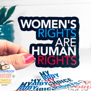 Womens Rights Sticker Pack, Pro Choice Sticker Set for Laptop Water ...
