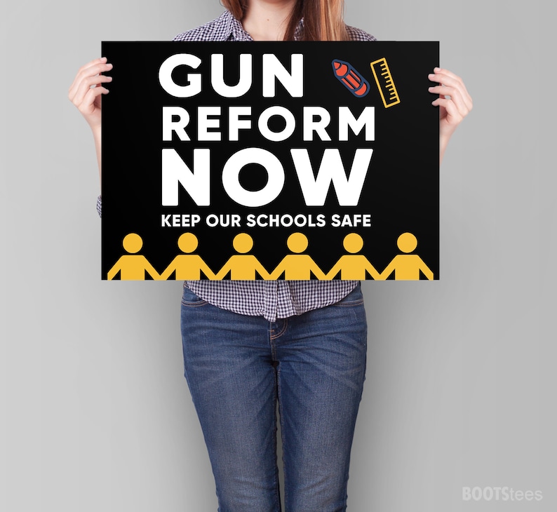 Gun Reform Sign Teacher Gun Control Poster PRINTABLE Protest - Etsy