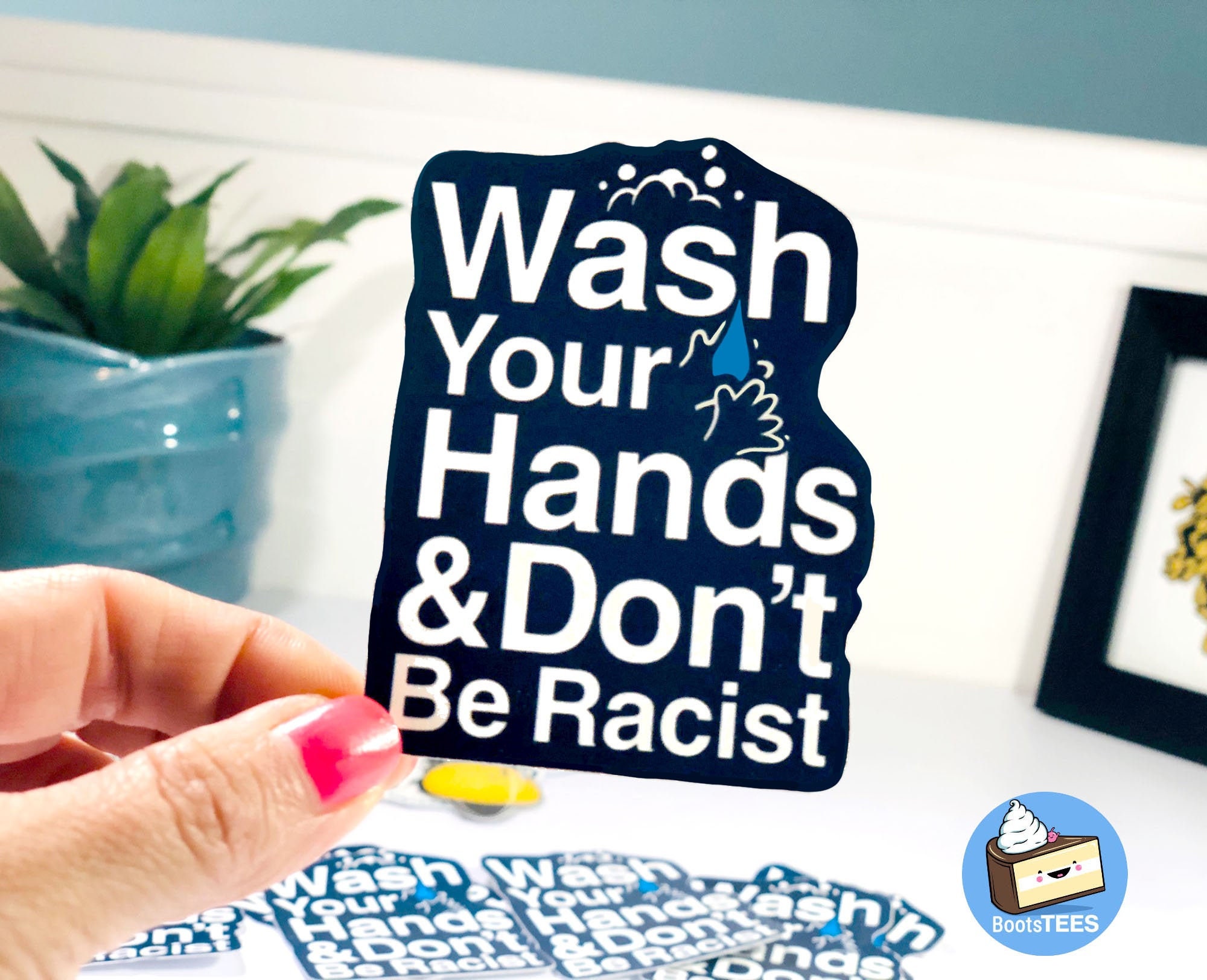 Wash Your Hands Sticker Anti Racism Sticker for Water Bottle - Etsy