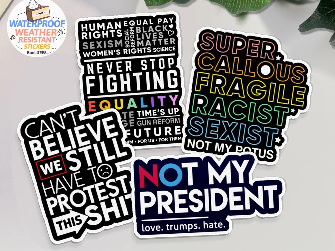 Anti Trump Protest Sticker Pack: Waterproof Vinyl Political Decals ...