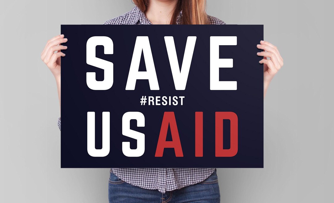 Save USAID Sign PRINTABLE, Protest Sign, Anti-trump Rally Sign, USAID ...