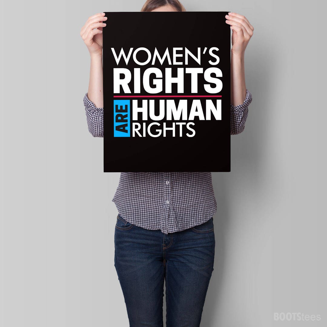 Womens Rights Are Human Rights Poster, PRINTABLE Women's March Poster ...