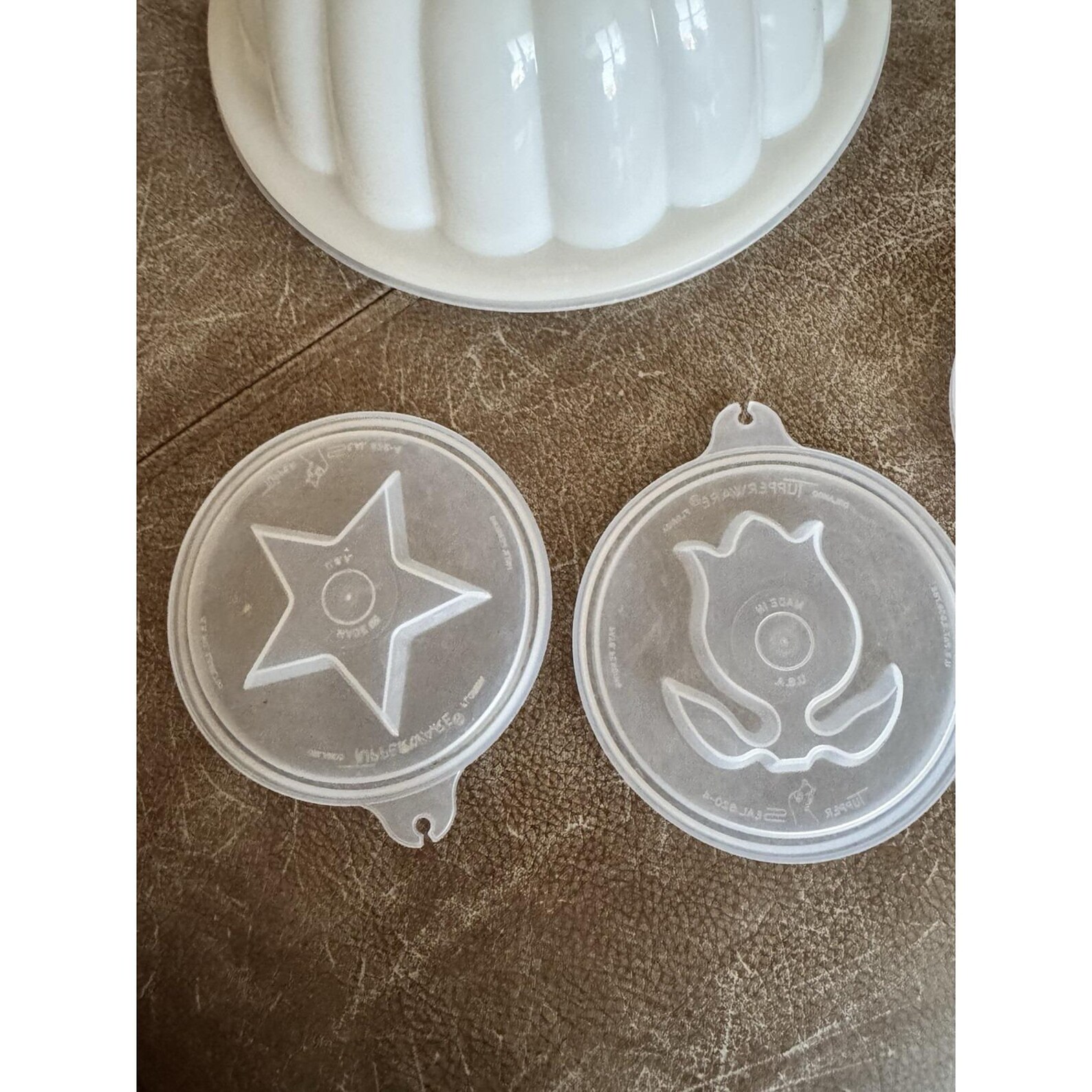 Vintage Tupperware White Jello Mold Classic Jel-n-serve 4 Designs Seal ...