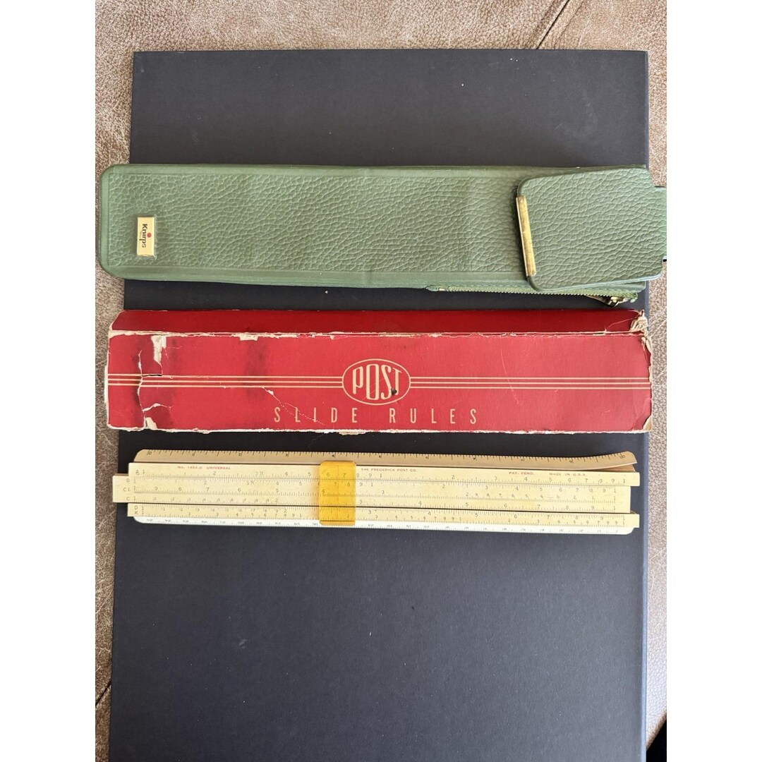 Vintage Frederick Post Slide Rule Model 1452-D Universal With Case - Etsy