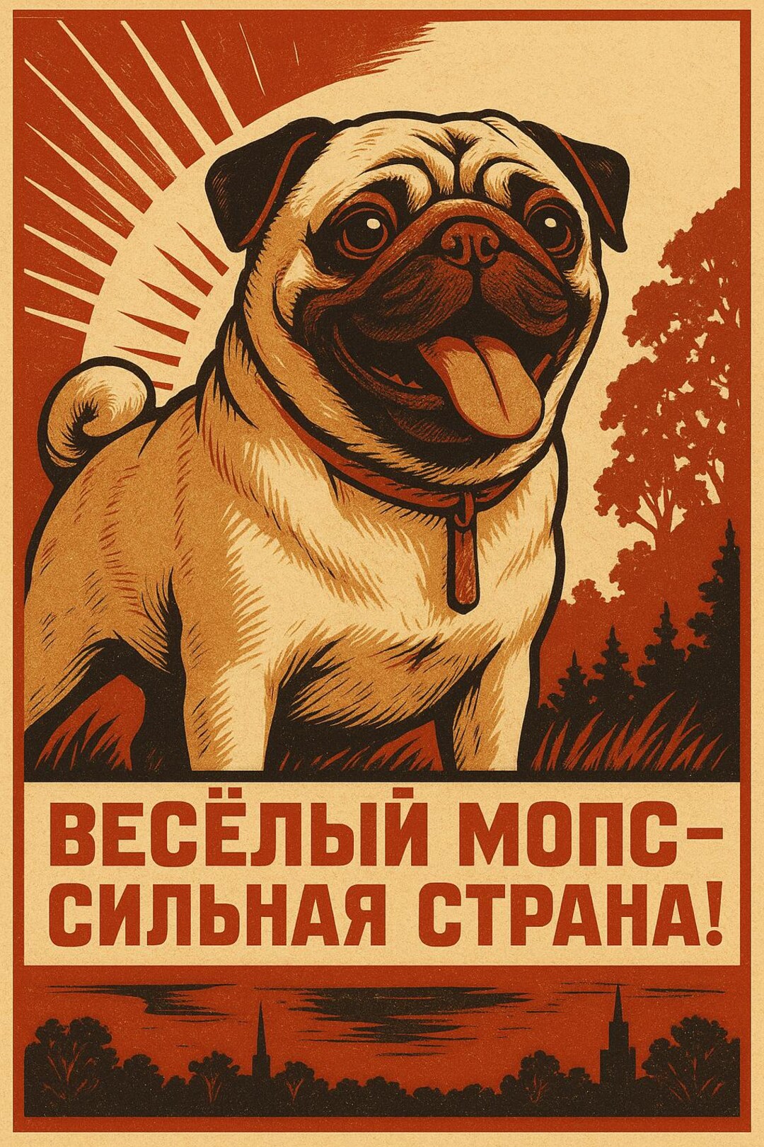 Custom Pet Propaganda Poster, USSR Soviet Custom Art, Turn Your Pet ...
