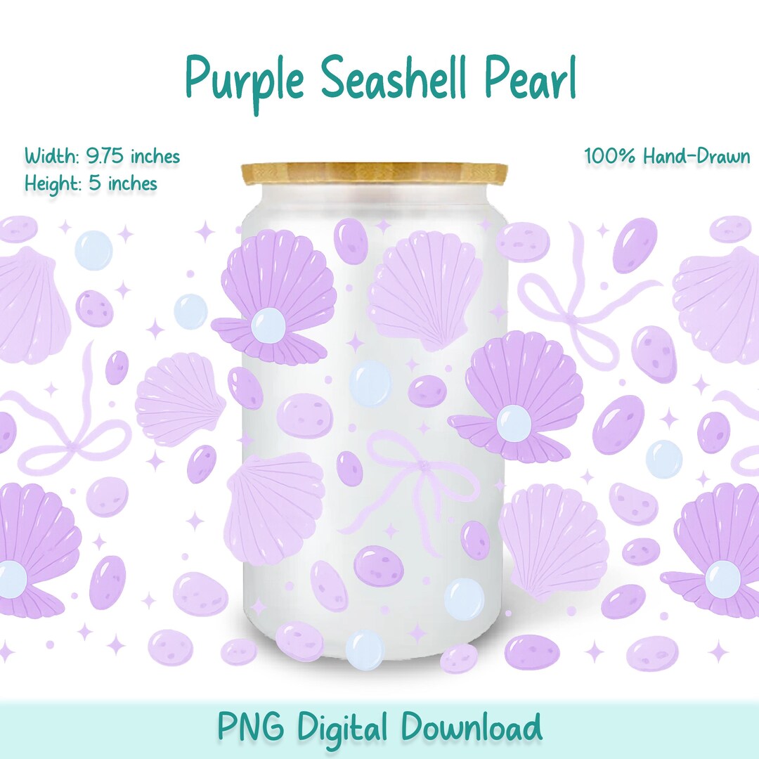 Purple Seashell Pearl PNG Clipart – Cute Kawaii Pastel Ocean Shells ...