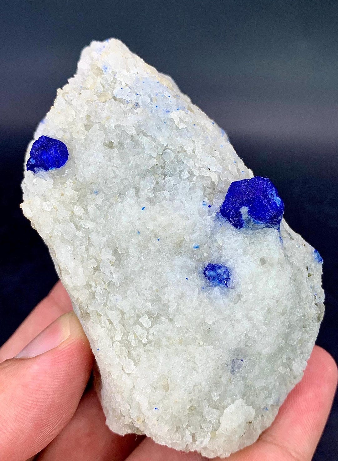 Top Blue Color Lazurite Crystal With Albite Combine Specimen 1310 ...