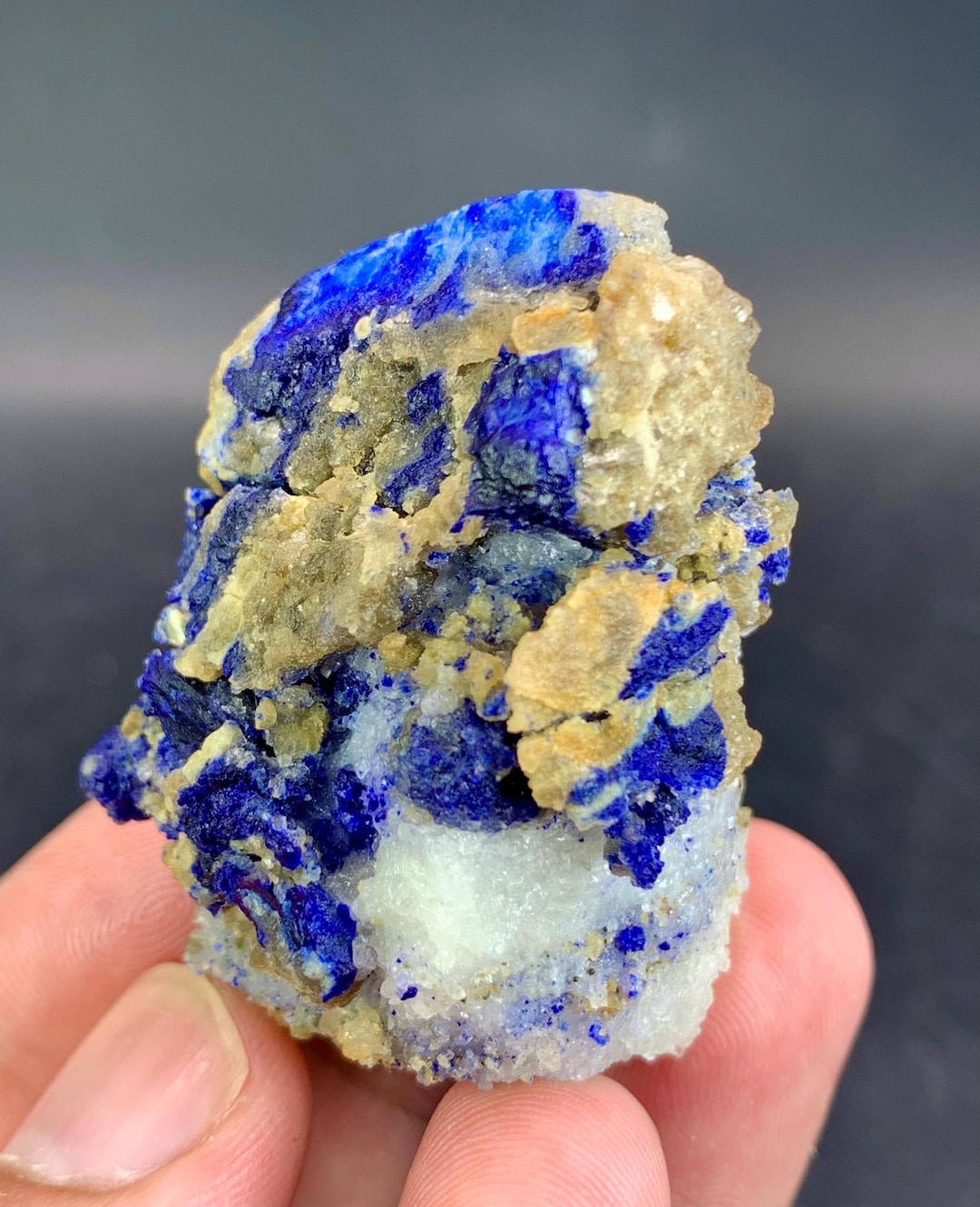 Natural Beautiful Blue Color Lazurite Crystal With Muscovite and Albite ...