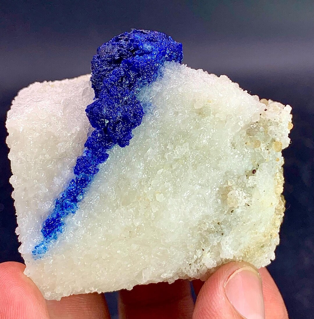 Top Blue Color Lazurite Crystal With Albite Combine Specimen 1060 ...