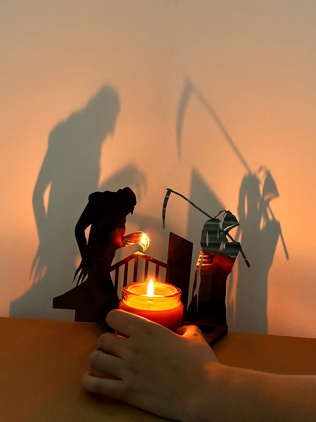 Nosferatu Tealight Shadow Caster, Halloween Shadow Art, Halloween Party ...