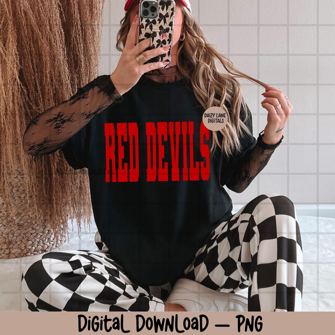 Red Devils Png | Red Devils Mascot Png | School Spirit | Sublimation ...