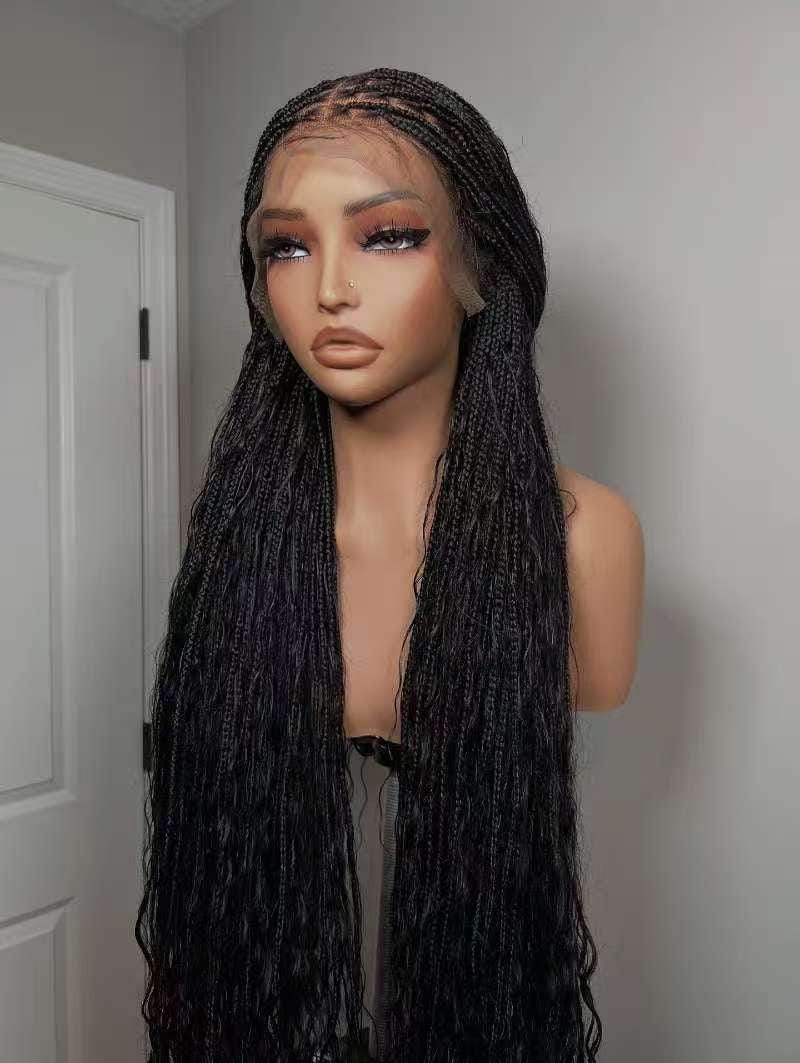 Sister Locs X Box Boho Braids Curly Hair Glueless Lace Frontal Wigs ...