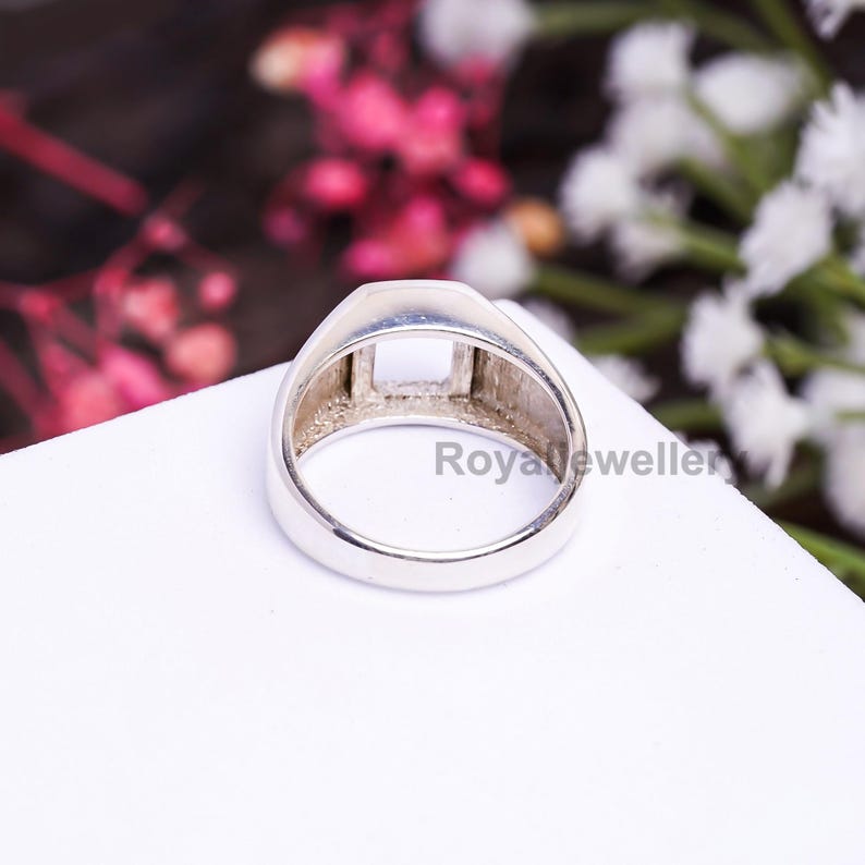 Sterling Silver Emerald Cut Semi Mount Ring: DIY Gemstone Setting - Etsy