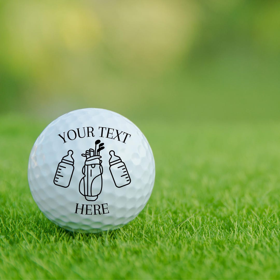 Your Text Here Golf Ball – Pregnancy Reveal Gift for Golfer, Expecting ...