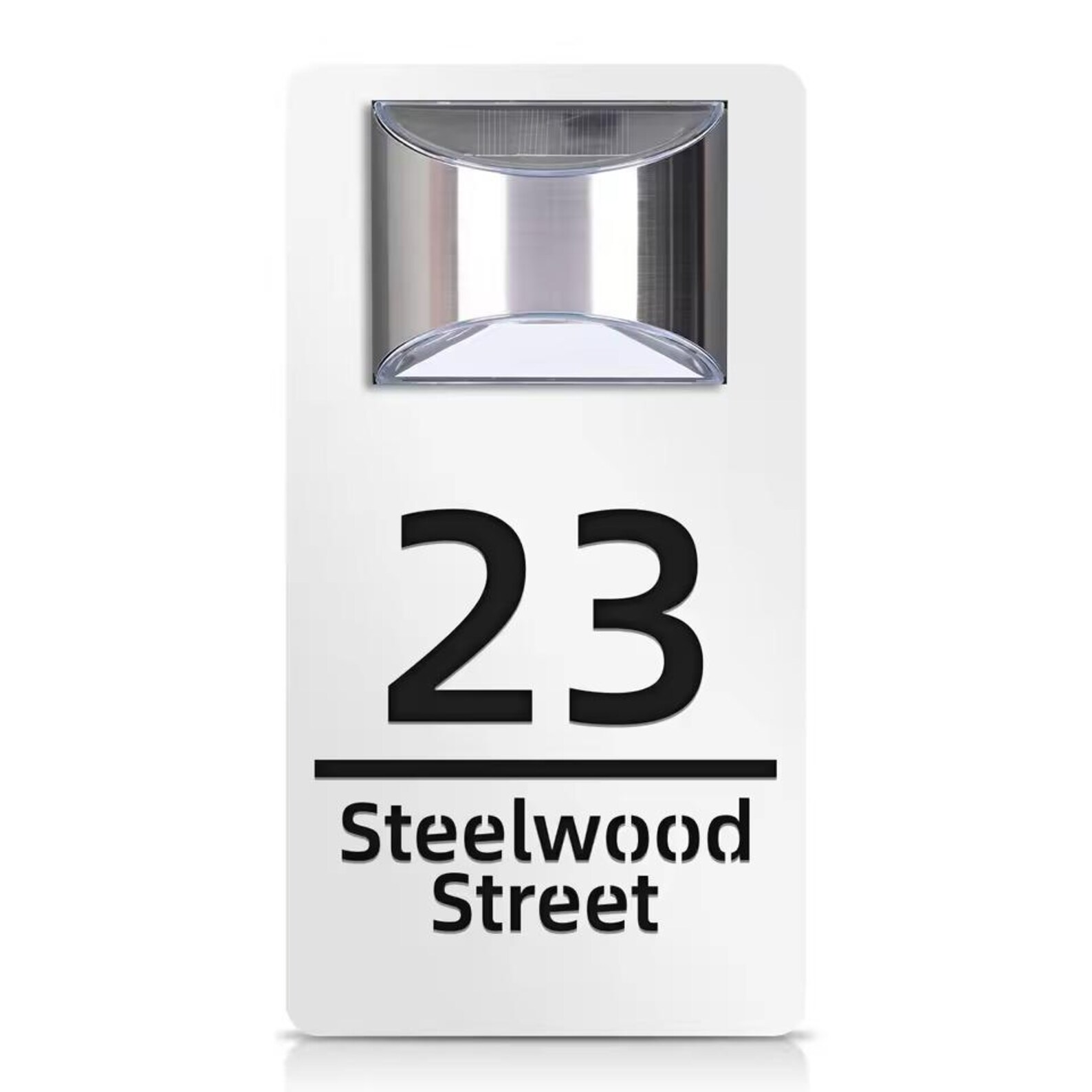 Custom Solar LED House Number Sign, Modern Acrylic Address Plaque ...