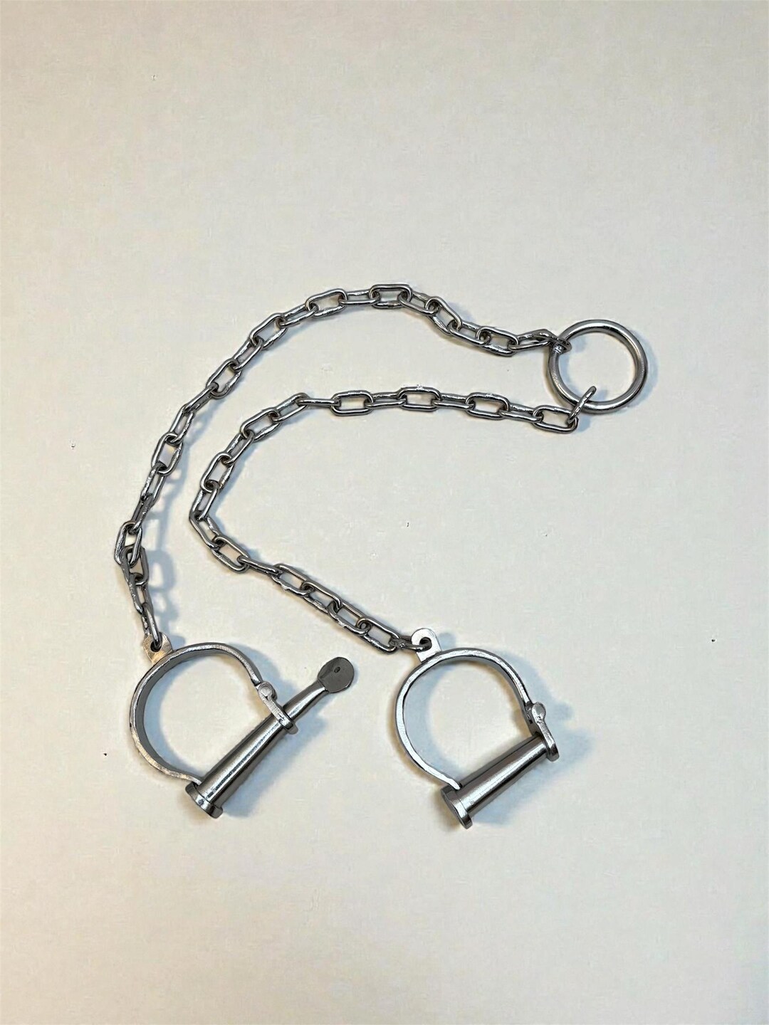 Vintage Style Metal Ankle Cuffs Chain | Prison Replica Prop | Costume ...