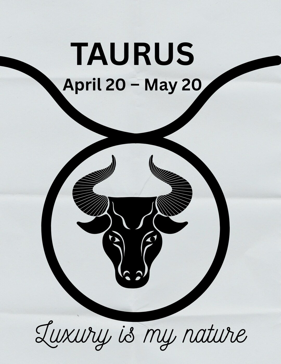 Taurus Zodiac Art Print, Minimalist Astrology Decor (digital Download ...