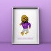 Retro Style Walking SAE Fraternity Lion - Purple and Gold - Sigma Alpha ...