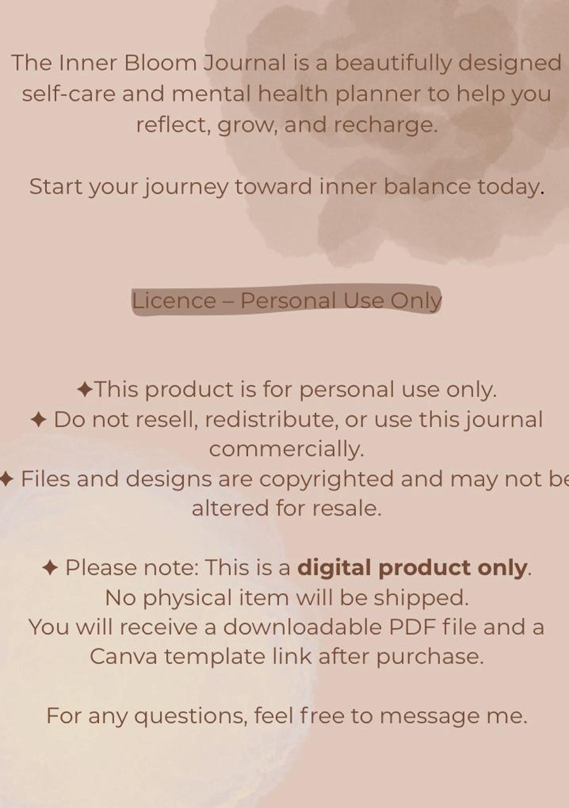Editable Self-care Journal. Mental Health Planner, Journal PDF & Canva ...