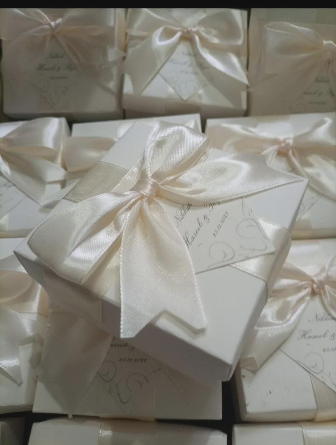 Custom Square Wedding Favor Box | Beautiful Personalized Nikkah Gift ...