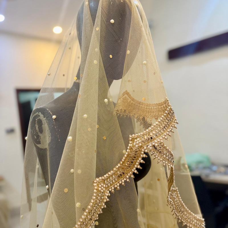 Beaded Net Shawl Bridal - Etsy