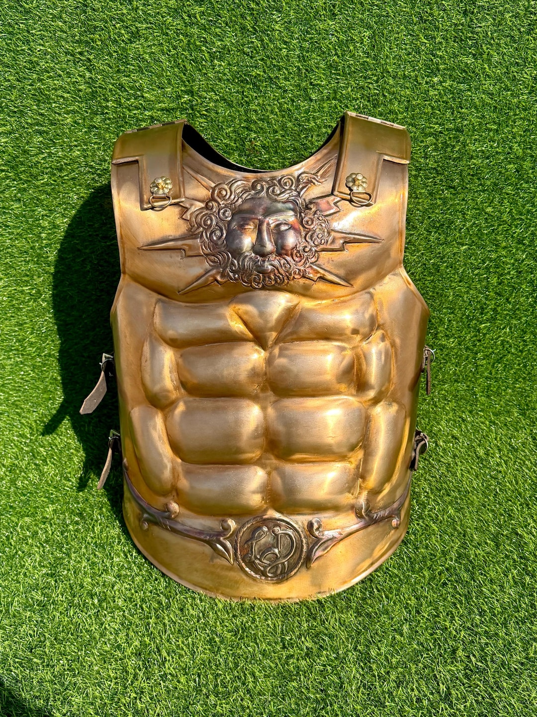 Bronze Finish Roman Muscle Cuirass - Medusa Design, LARP Reenactment ...
