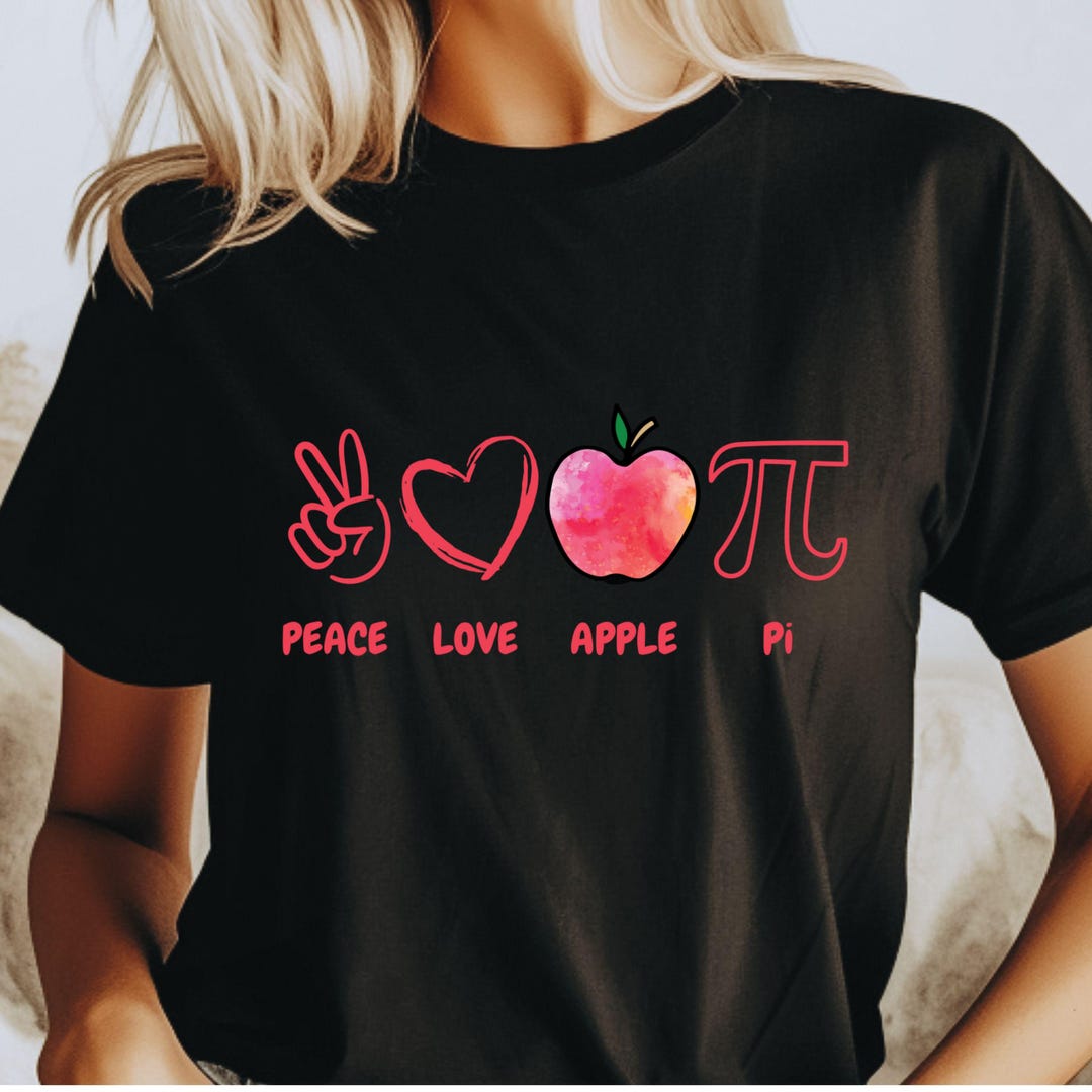 Peace Love Apple Pi Shirt, Math Teacher Sweatshirt - Etsy