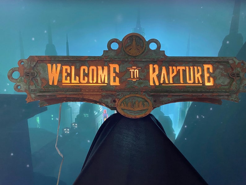 13 Inch Bioshock Inspired Rapture Aged Sign - Etsy