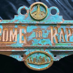 13 Inch Bioshock Inspired Rapture Aged Sign, Art Deco Sign, Game Room ...
