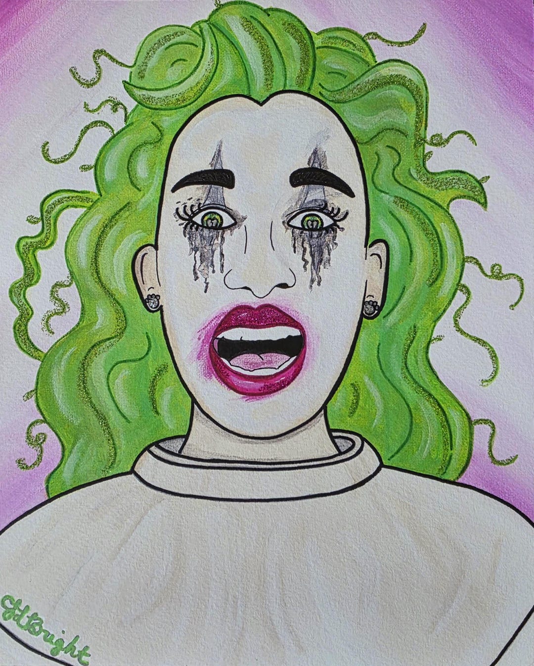 But Now You Know I'm Utterly Mad - Hand Embellished 8"x10" Giclée Print ...