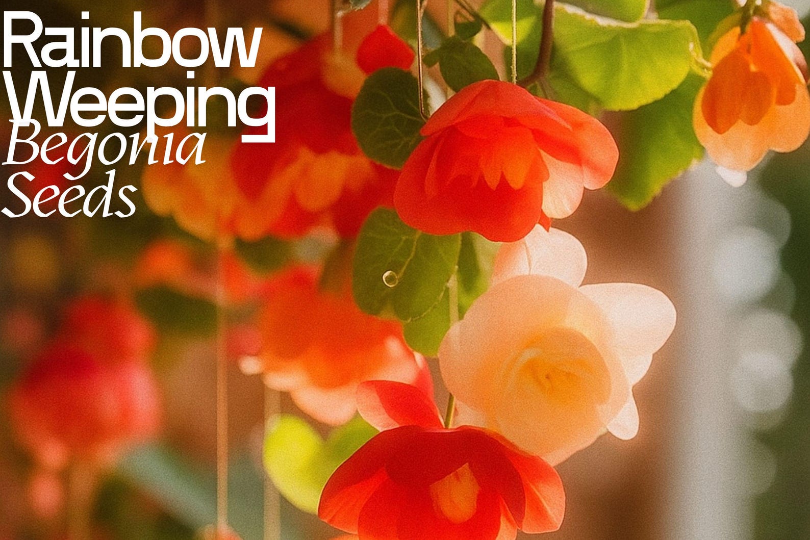 Rainbow Weeping Begonia Seeds – Rare Hanging Flower – Colorful Blooms ...