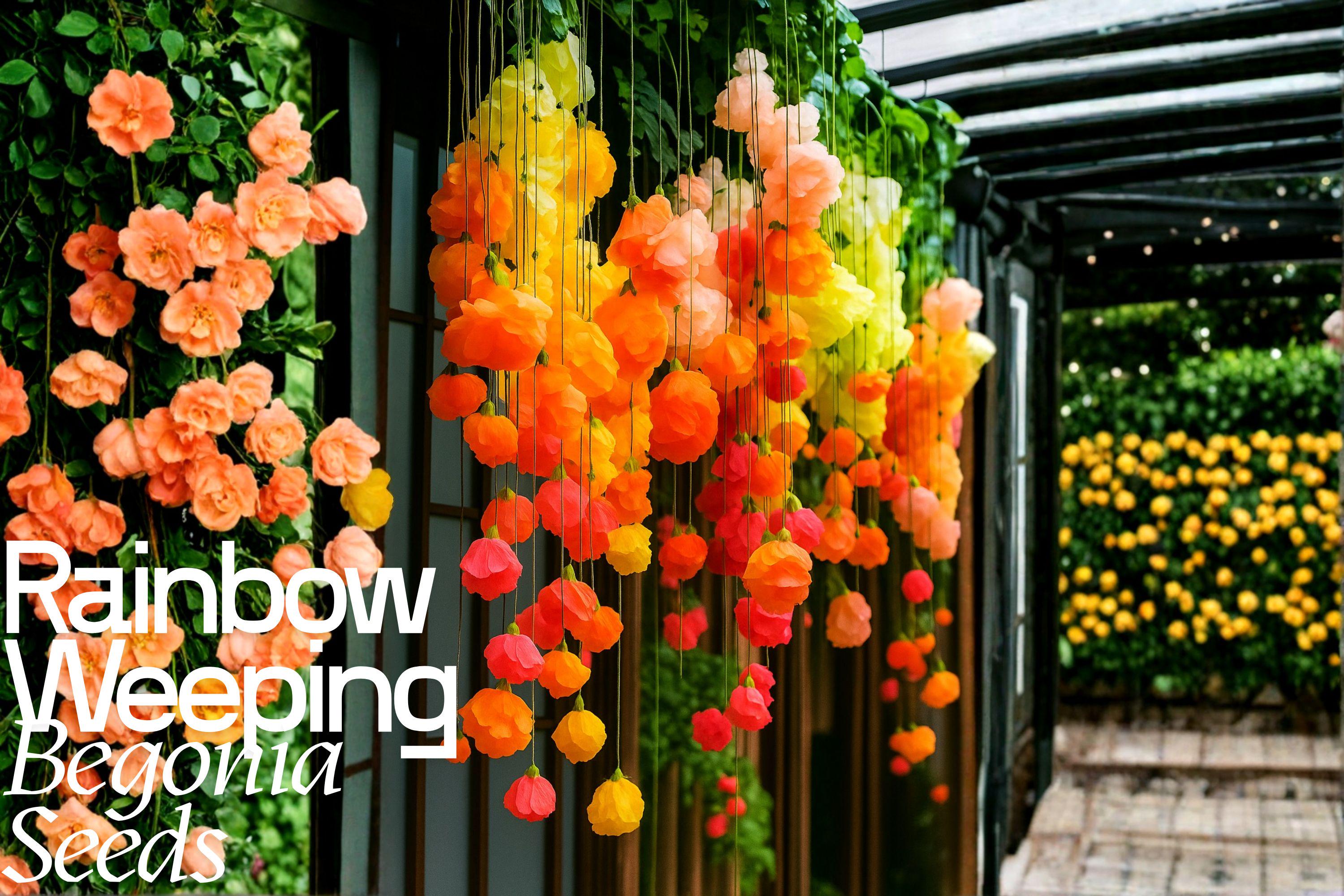 Rainbow Weeping Begonia Seeds – Rare Hanging Flower – Colorful Blooms ...