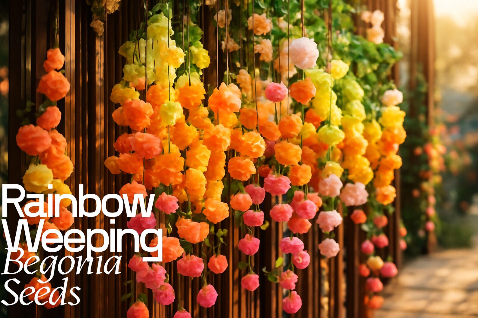 Rainbow Weeping Begonia Seeds – Rare Hanging Flower – Colorful Blooms ...