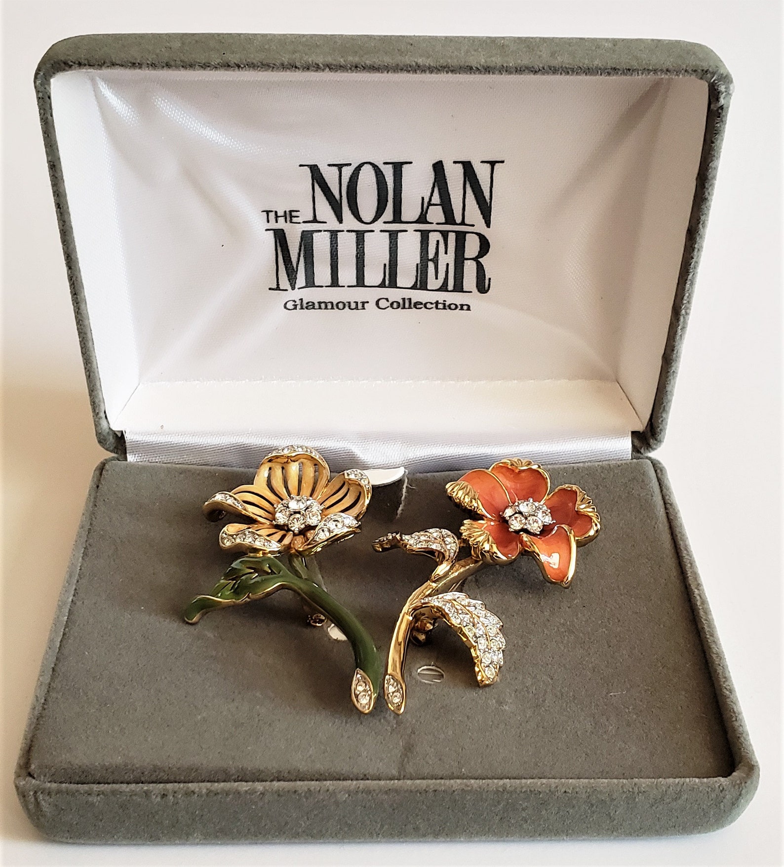 Vintage Nolan Miller Glamour Collection Double Brooches/Pins | Etsy