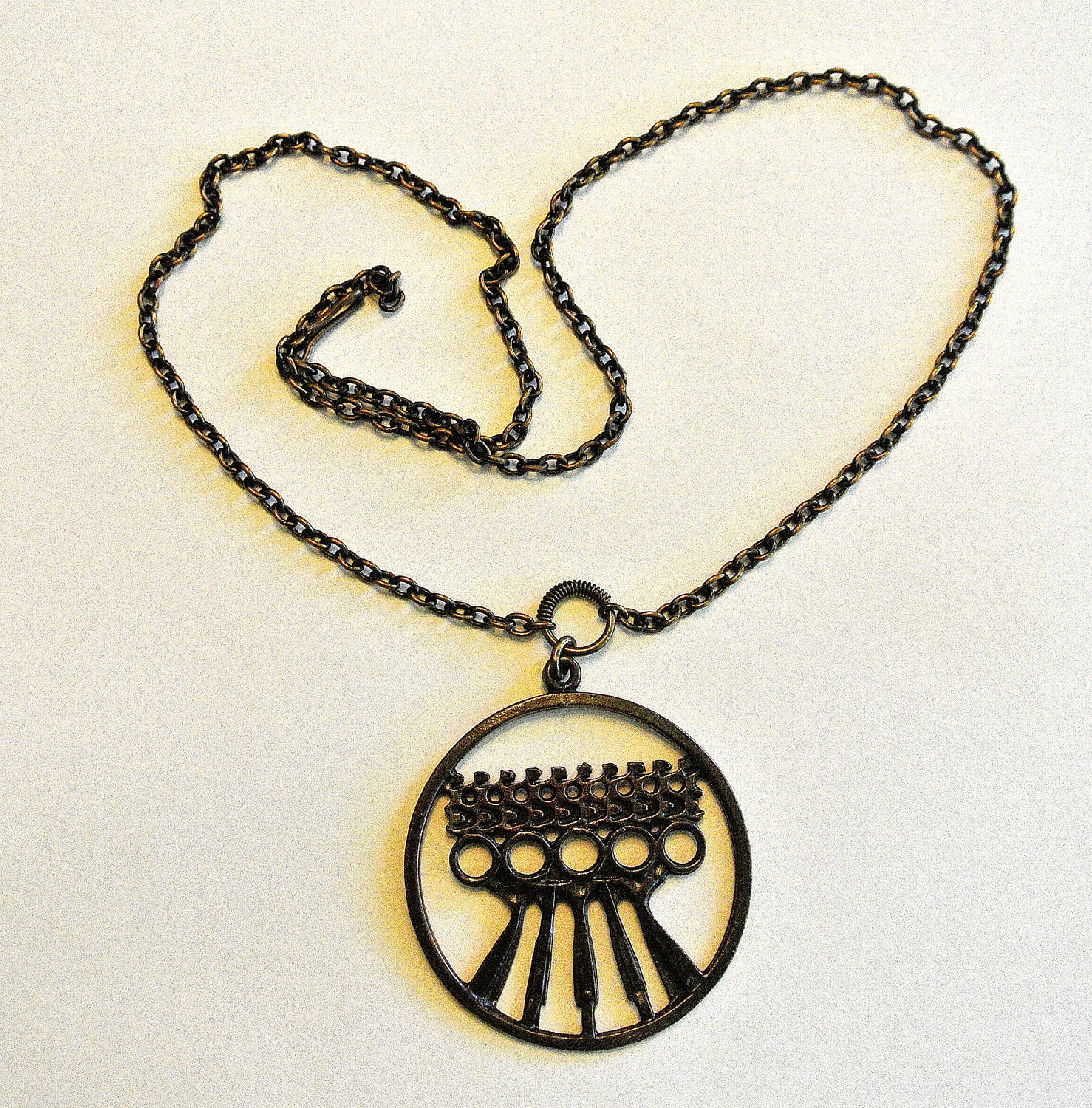 Vintage P. Sarpaneva Bronze Necklace - Etsy