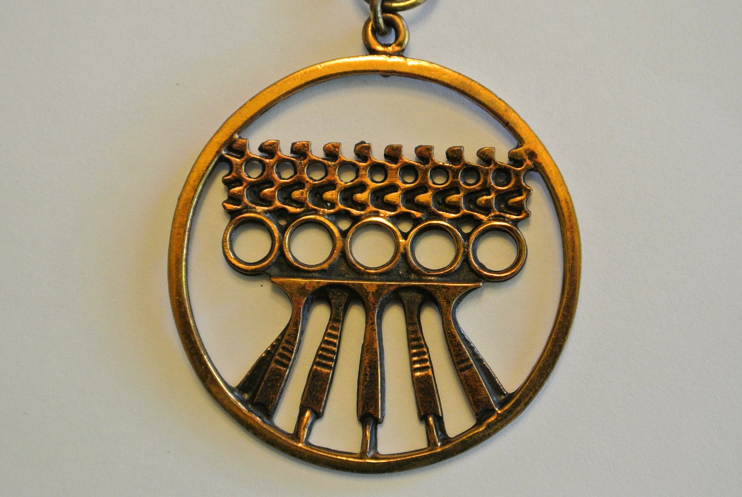 Vintage P. Sarpaneva Bronze Necklace - Etsy