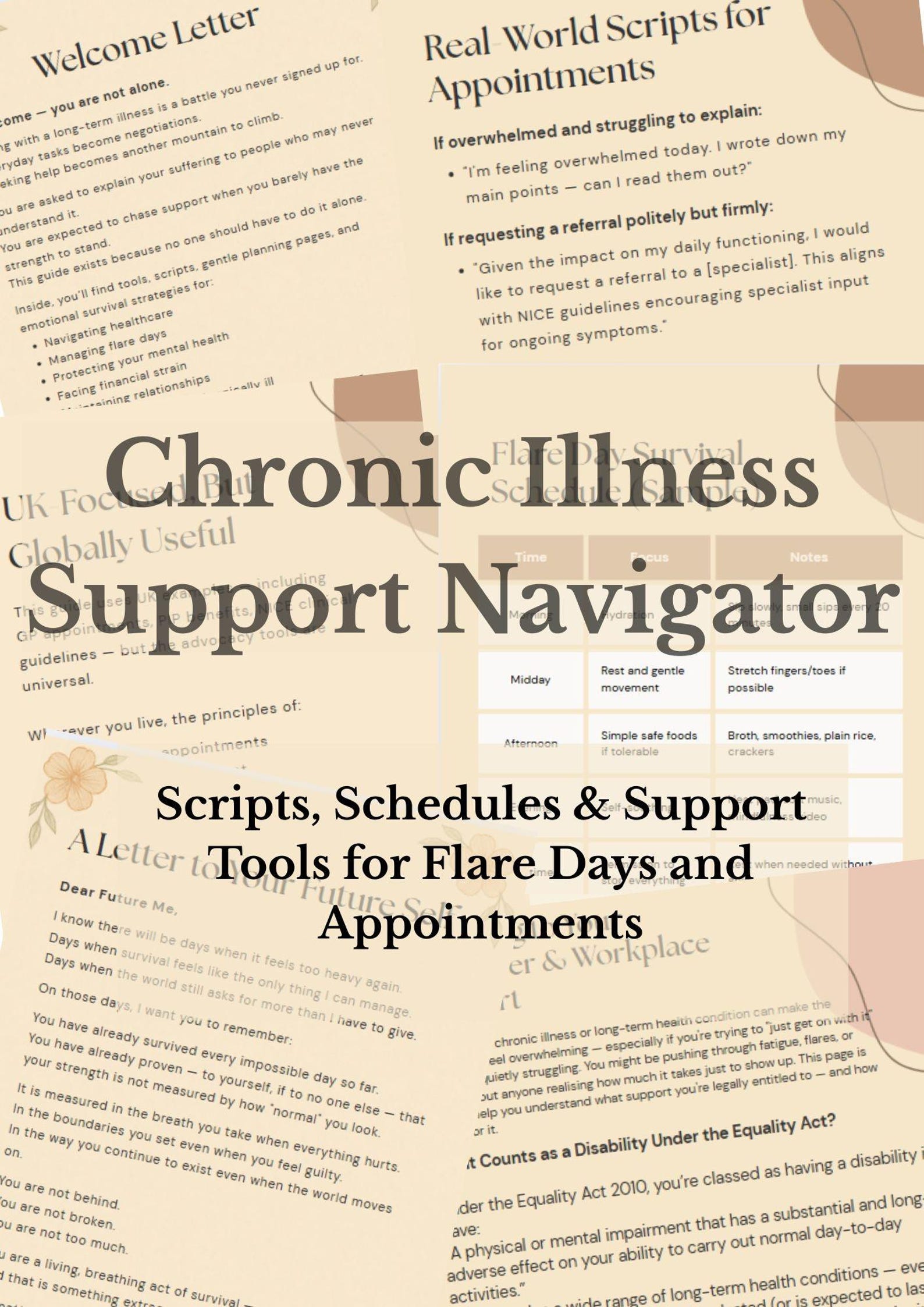 Chronic Illness Planner PDF | Flare Day Toolkit, Medical Scripts ...