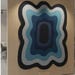 Large Tufted Wavy Wall Hanging - Blue Gradient Concentric Rug Art - Etsy